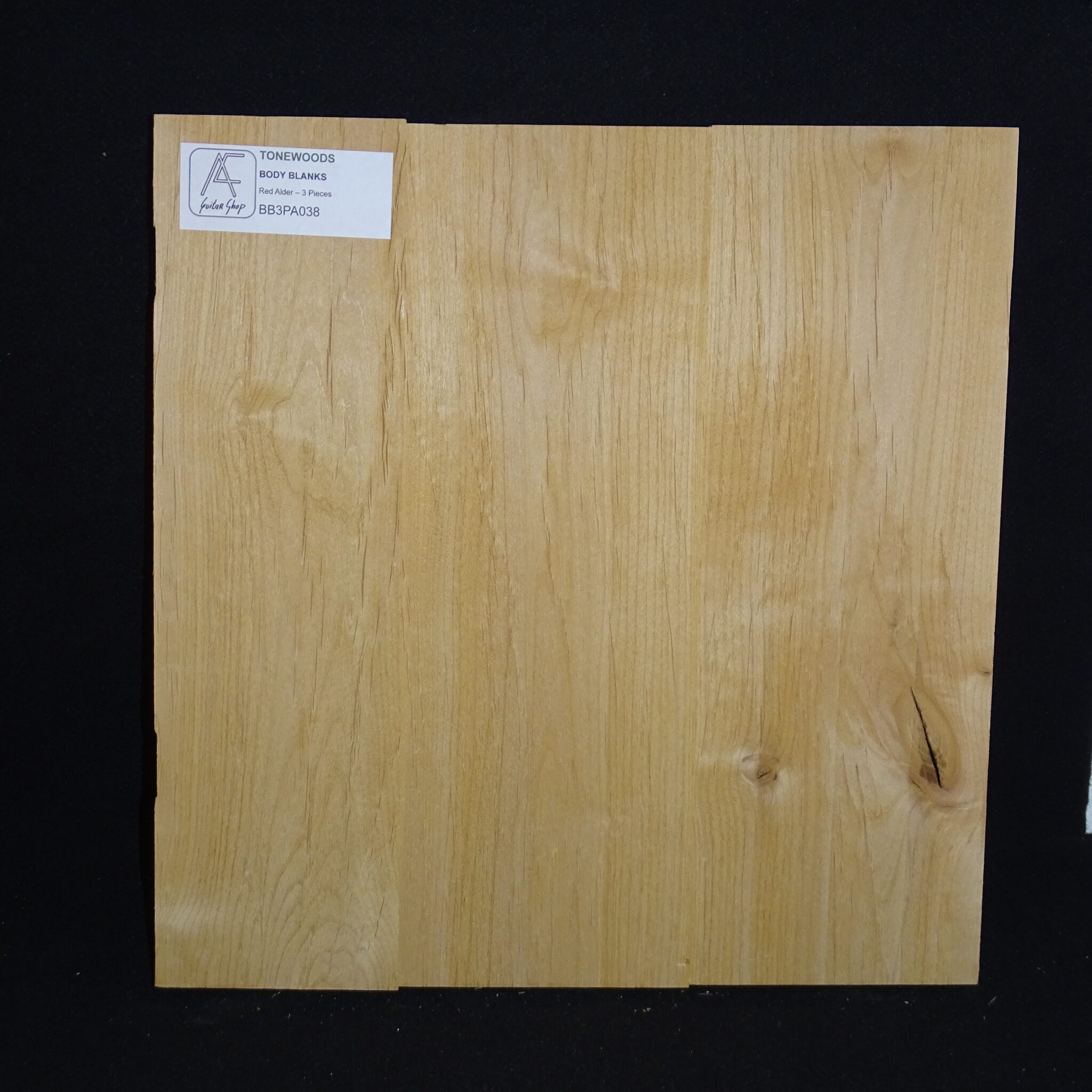 AC Red Alder Body Blank - 3 Piece - BB3PA038 - AC Guitar Shop